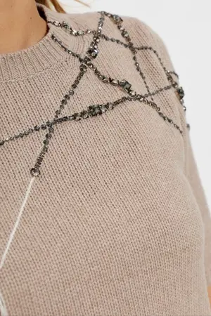Fabiana Filippi Top With Shimmering Crystals