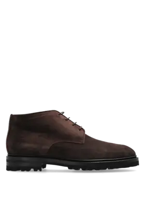 Kiton Suede Ankle Boots - Brown