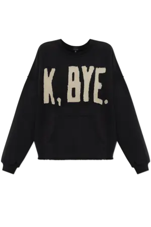 R13 Oversize' Sweatshirt With A 'vintage' Effect - Black