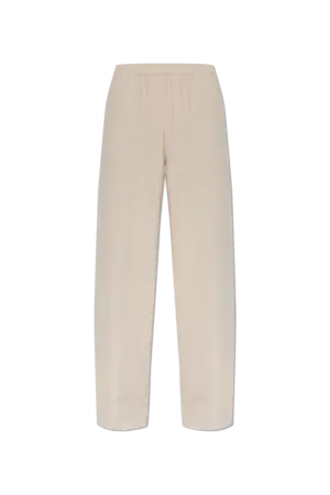 Fabiana Filippi Wool Trousers With Straight-leg Cut - Beige