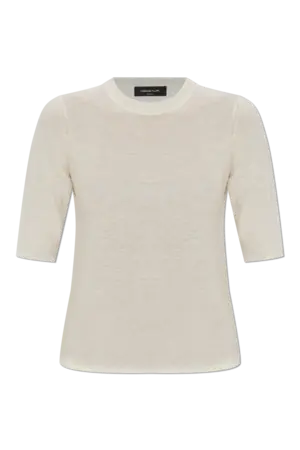 Fabiana Filippi Long Cardigan With Decorative Knit Pattern - Beige