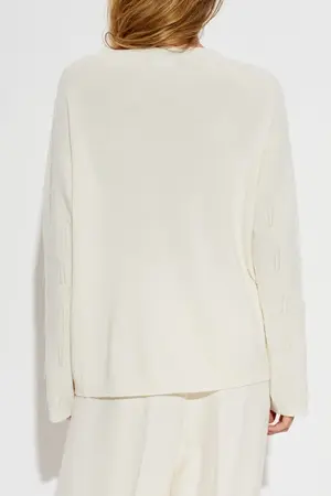 Fabiana Filippi Wool Sweater With Shimmering Fringes