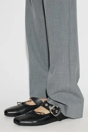 VIVIENNE WESTWOOD Alice' Leather Ballerina Flats With Buckle Detail