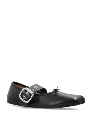 VIVIENNE WESTWOOD Alice' Leather Ballerina Flats With Buckle Detail