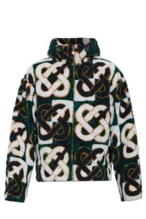 Casablanca Fleece Jacket With Hood - Multicolour