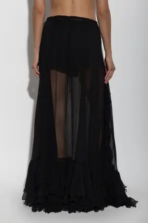 Chloé Silk Maxi Skirt With Ruffle Detailing