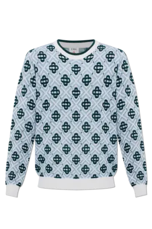 Casablanca Wool Sweater With Monogram - Blue