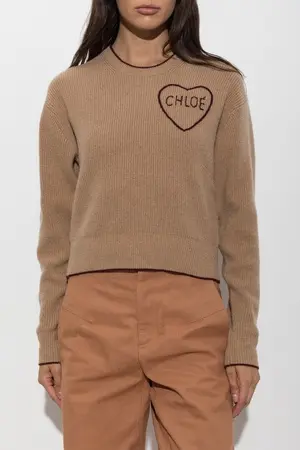 Chloé Wool Sweater With Embroidered Logo