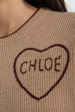 Chloé Wool Sweater With Embroidered Logo
