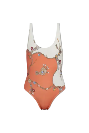 Versace One-piece Swimsuit "stolen Jewels - Orange