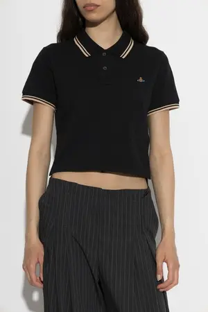 VIVIENNE WESTWOOD Cropped Piqué Polo Shirt