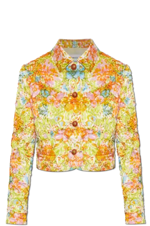 Versace Short Blazer With Crinkle Effect