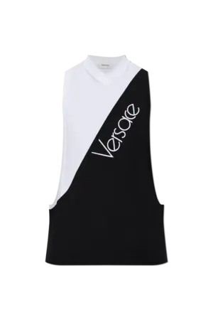 Versace Top With Embroidered Logo