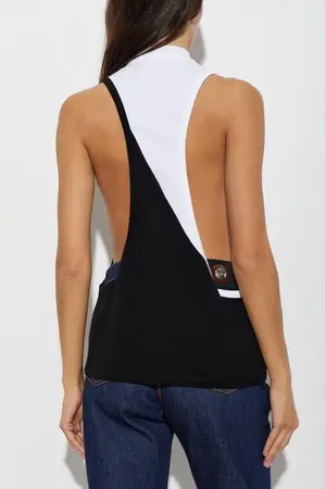 Versace Top With Embroidered Logo