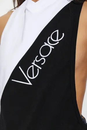 Versace Top With Embroidered Logo