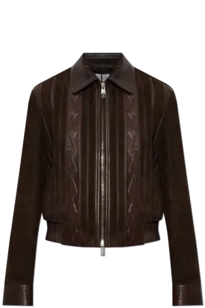 Versace Leather Jacket - Brown