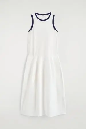 Cos Paneled Sleeveless Midi Dress - Navy