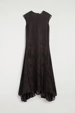 Cos Jacquard Handkerchief Maxi Dress