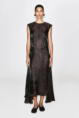 Cos Jacquard Handkerchief Maxi Dress