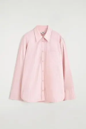 Cos Striped Cotton Shirt - Pink