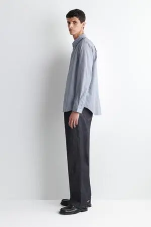 Cos Relaxed Striped Cotton Shirt