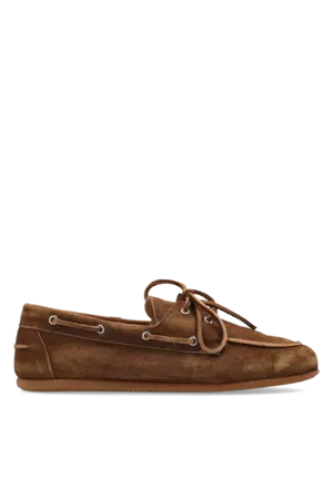 POSA Boat Milano Suede Loafers - Brown