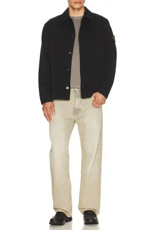 Stone Island Button Up Shirt - Black