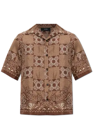 Amiri Silk Short-sleeve Shirt - Brown