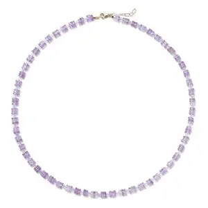 BOMBYX HOUSE Birthstone February Amethyst Heishi Necklace - Purple