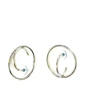 LALA SALAMA Spiral Siver Hoops - Silver