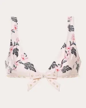 Agua Bendita Huerta Anhelo Triangle Bikini Top Elastane/polyester/polyamide - Multicolor