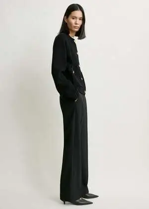 TOTEME Hammered Button Cotton Cardigan