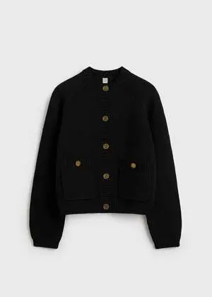 TOTEME Hammered Button Cotton Cardigan