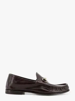 Gucci Lugano Leather Loafers With Horsebit Detail - Brown