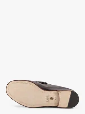 Gucci Lugano Leather Loafers With Horsebit Detail - Brown