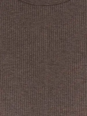 Max Mara Lyocell And Silk Ribbed Knit Long Sleeve T-shirt - Multicolor