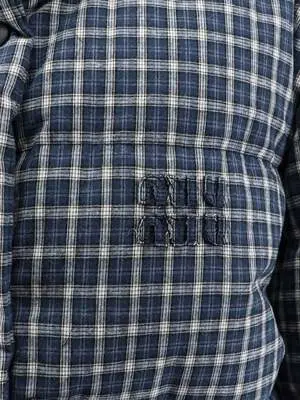Miu Miu Reversible Madras Flannel Down Jacket