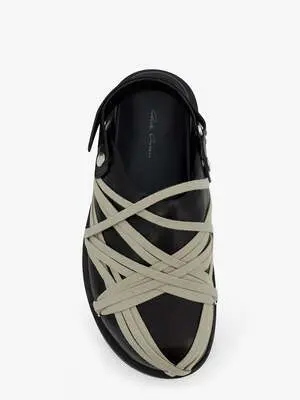 Rick Owens Megalace Leather Sandals