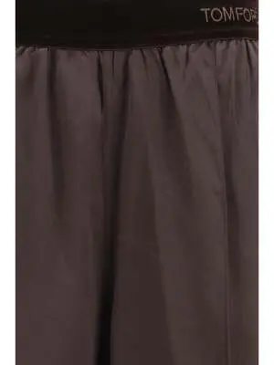 TOM FORD Stretch Silk Satin Wide Leg Pants