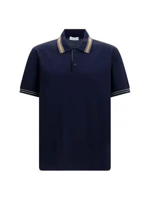 FERRAGAMO Cotton Piqué Polo Shirt - Blue