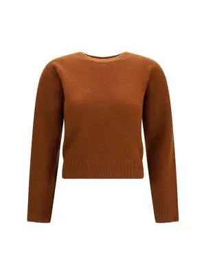 TOM FORD Cashmere And Silk Cropped Crew Neck Sweater - Brown