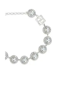 Magda Butrym Pearl And Crystal Chain Necklace