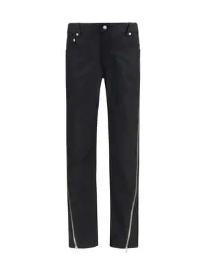 Rick Owens Vega Jeans With Side Zip - Black