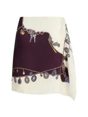 Versace Printed Silk Twill Mini Skirt - Multicolor