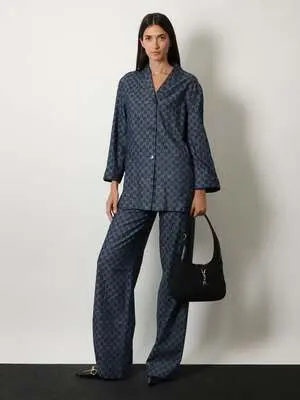 Gucci All-over Gg Motif Cotton Shirt