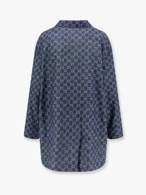 Gucci All-over Gg Motif Cotton Shirt