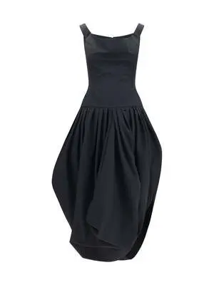 Magda Butrym Off-the-shoulder Midi Dress - Black
