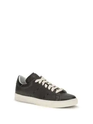 Kiton Pebbled Leather Lace-up Sneakers - Black