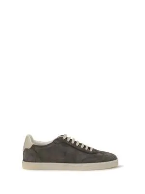 Brunello Cucinelli Suede Lace-up Sneakers - Gray
