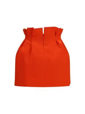 Magda Butrym Silk Mini Skirt With Ruffled Waist